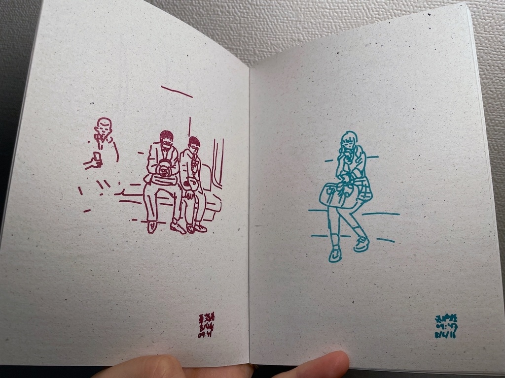 Tokyo Train Sketches - YELLOW LIGHTHOUSE - BOOTH