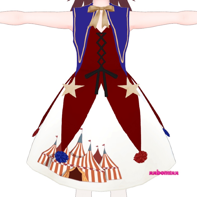 VRoid 》Clown Dress Set - xxbomixx - BOOTH