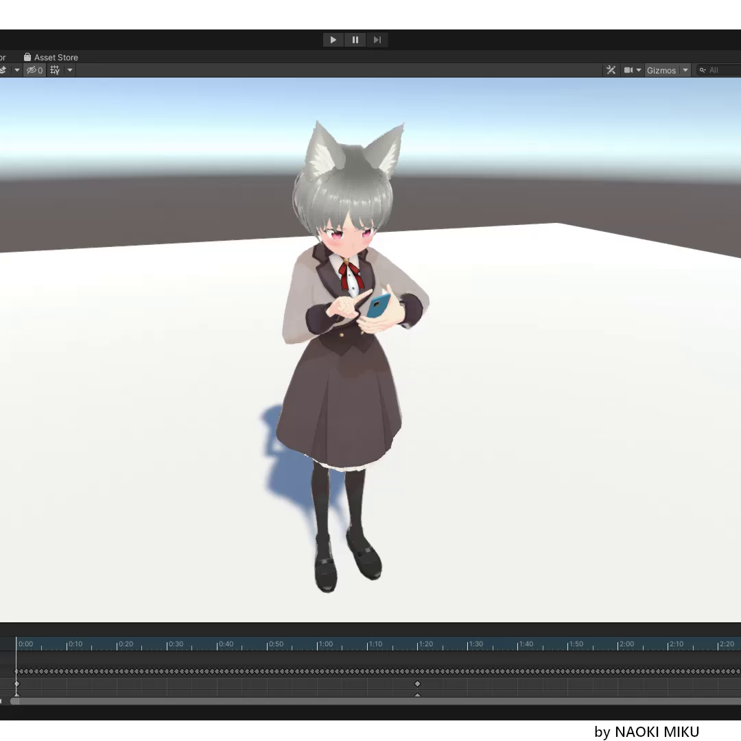 Unity スマホをポチポチ モーション 2種類 - NAOKI MIKU - BOOTH