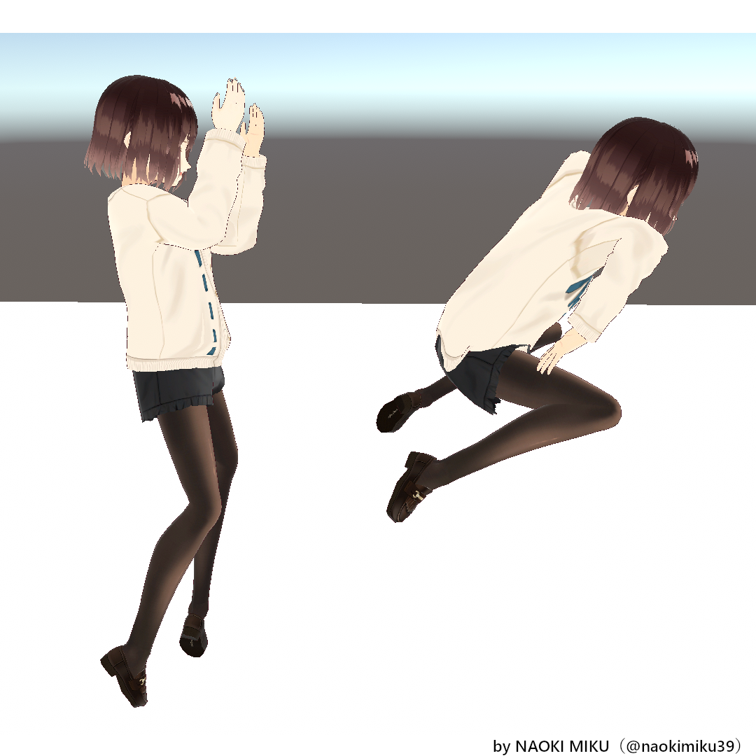 【無料】Unity 首狩り族ギャル ポーズ - NAOKI MIKU - BOOTH
