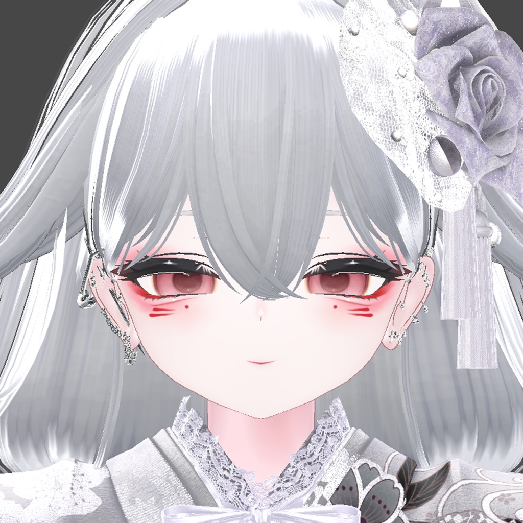 [無料あり♡] rurune wa! red makeup+ face blendshape ♡ ルルネ 和風 赤 朱 紅 メイクテクスチャ ...