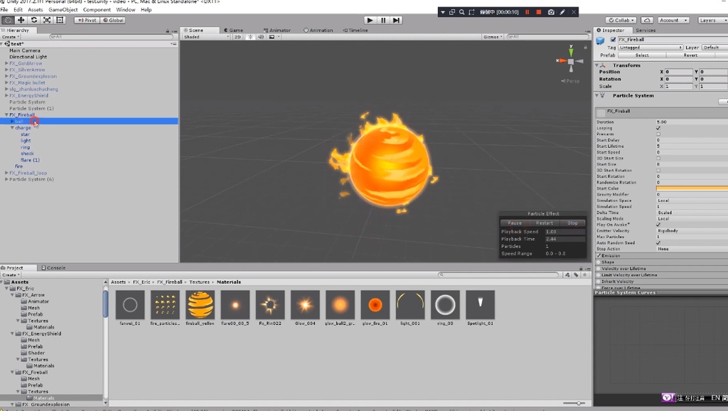 Unity Game VFX - Fireball - EricWang(Unity VFX Artist) - BOOTH
