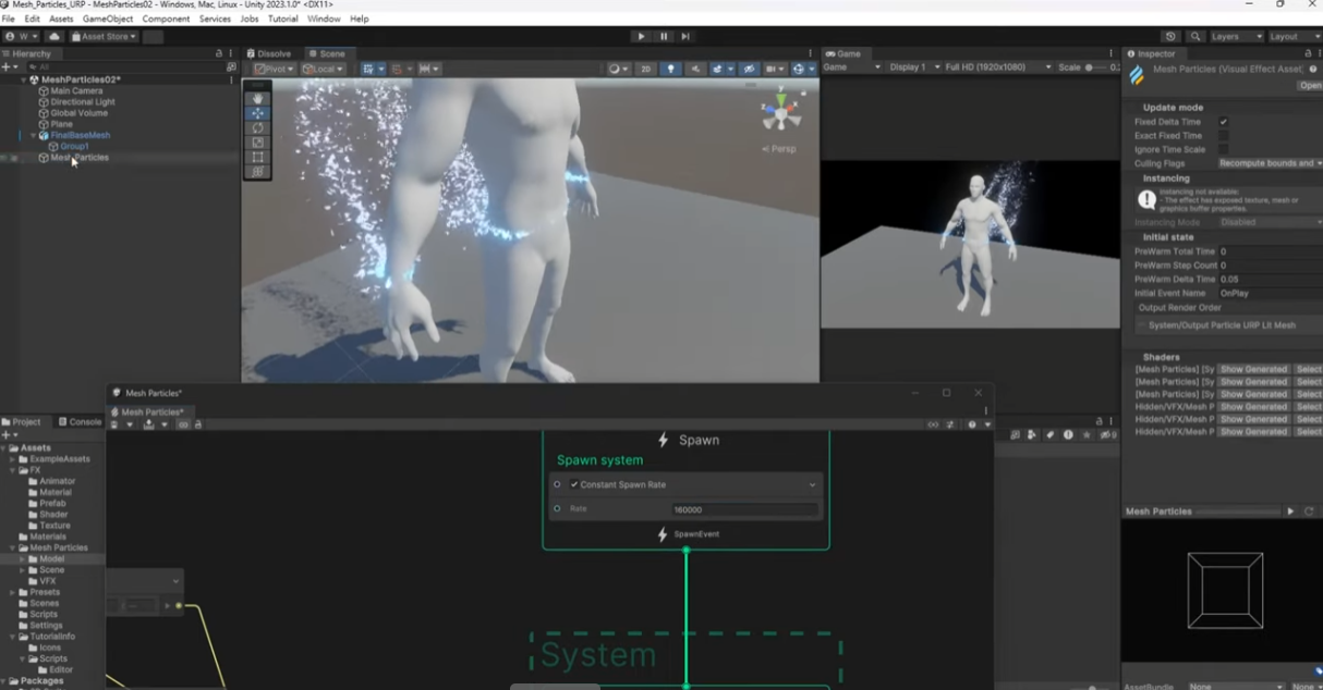 Unity VFX Graph：Model Edges Bursts - EricWang(Unity VFX Artist) - BOOTH