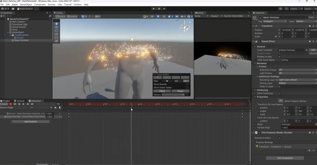 Unity VFX Graph：Model Edges Bursts - EricWang(Unity VFX Artist) - BOOTH