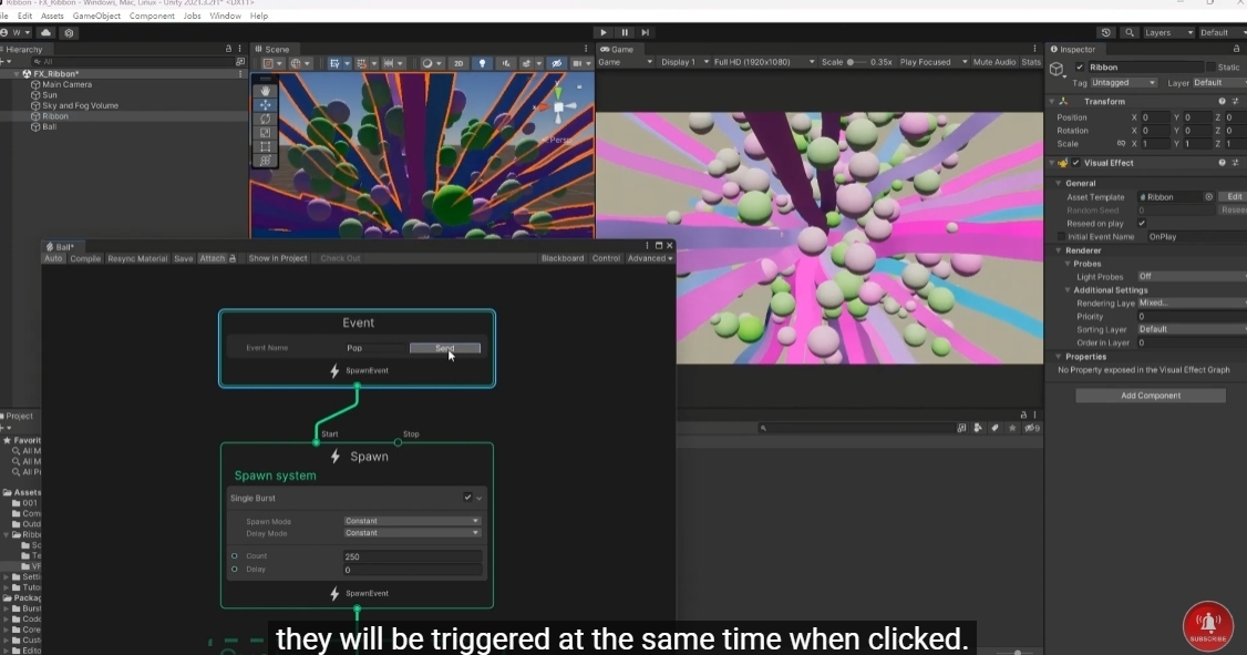 Unity VFX Graph：Ribbons and Balls (Event control) - EricWang(Unity VFX Artist) - BOOTH