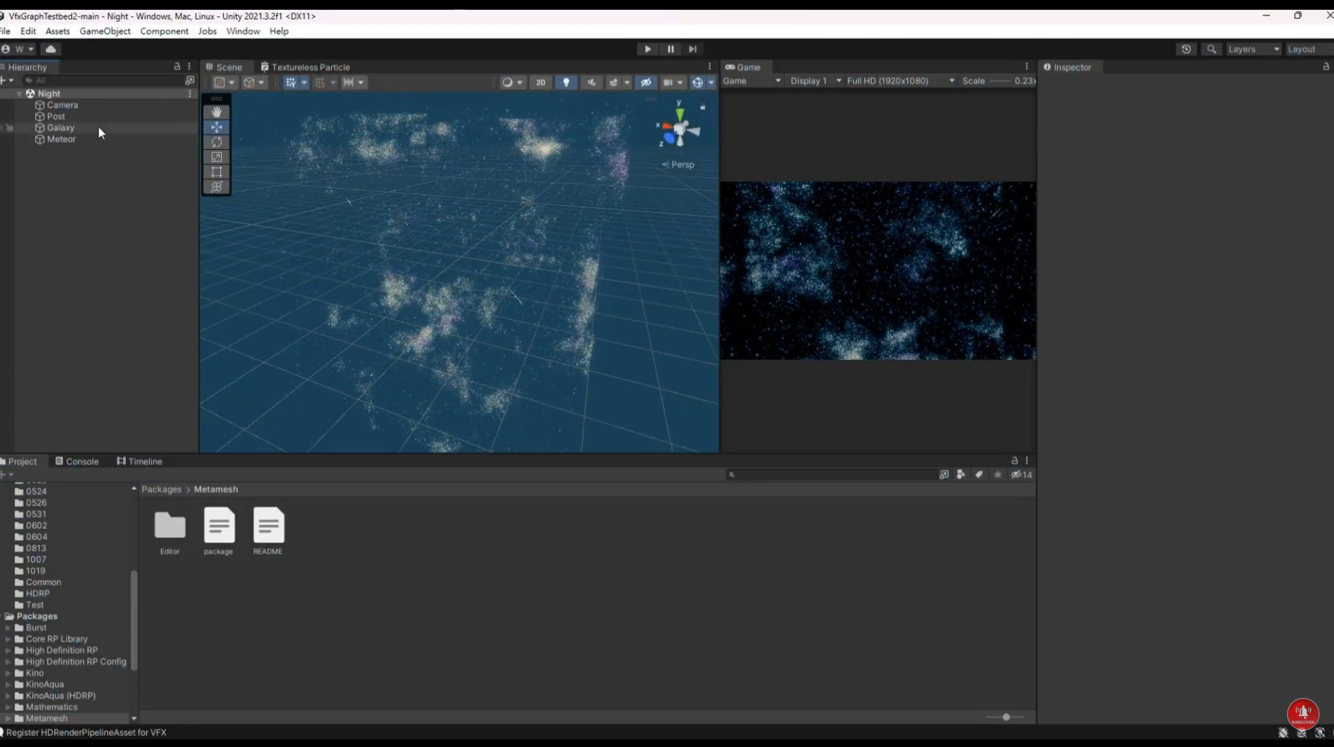 Unity VFX Graph：Galaxy and Meteor - EricWang(Unity VFX Artist) - BOOTH