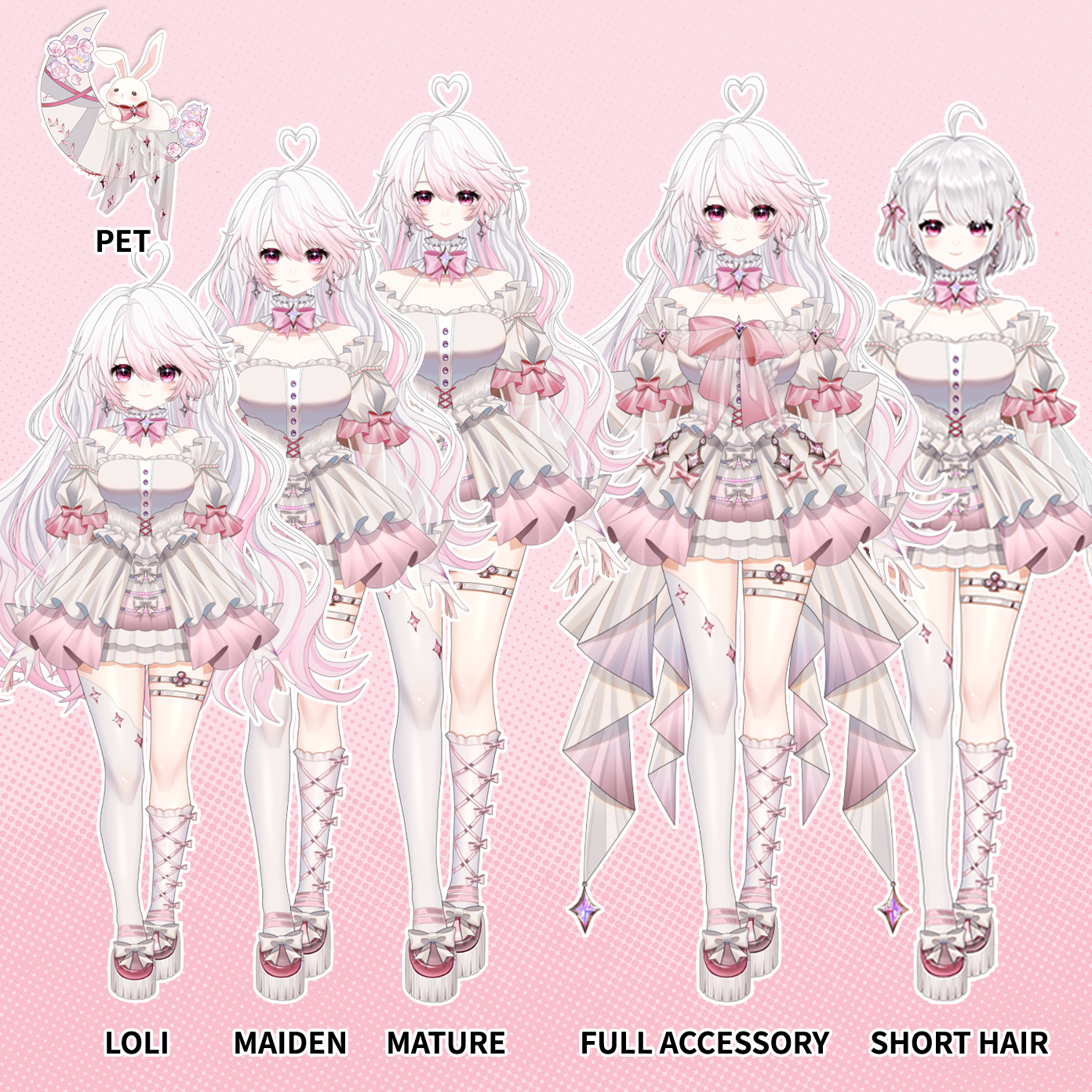 【live2dモデル】 ピンクの少女 ヴェルナ/【live2D Model】Velvette - Design.genius - BOOTH