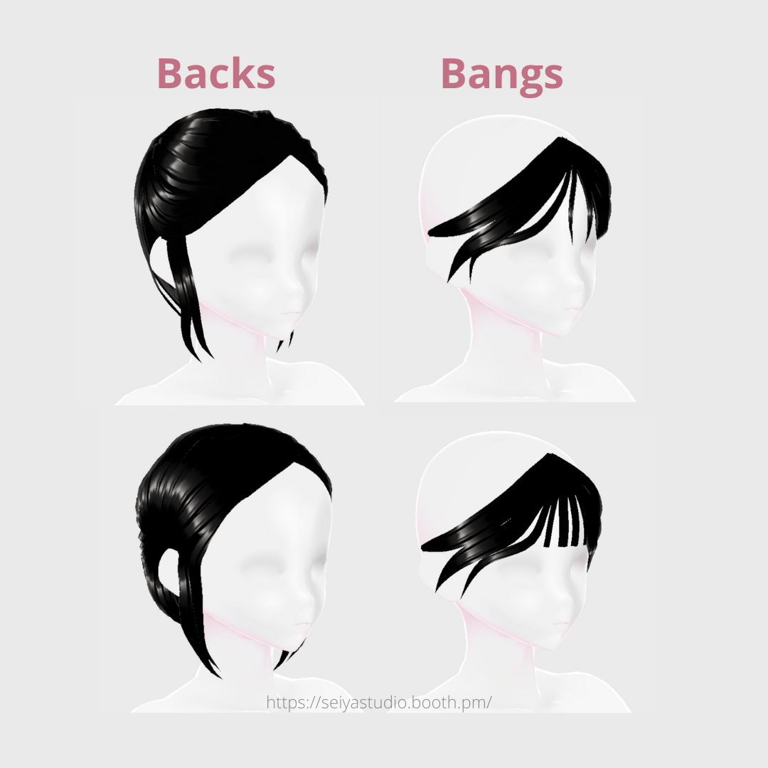 【VRoid】Twintail Hair Bundle - seiyastudio - BOOTH