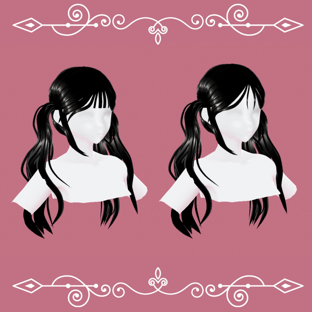 【VRoid】Twintail Hair Bundle - seiyastudio - BOOTH