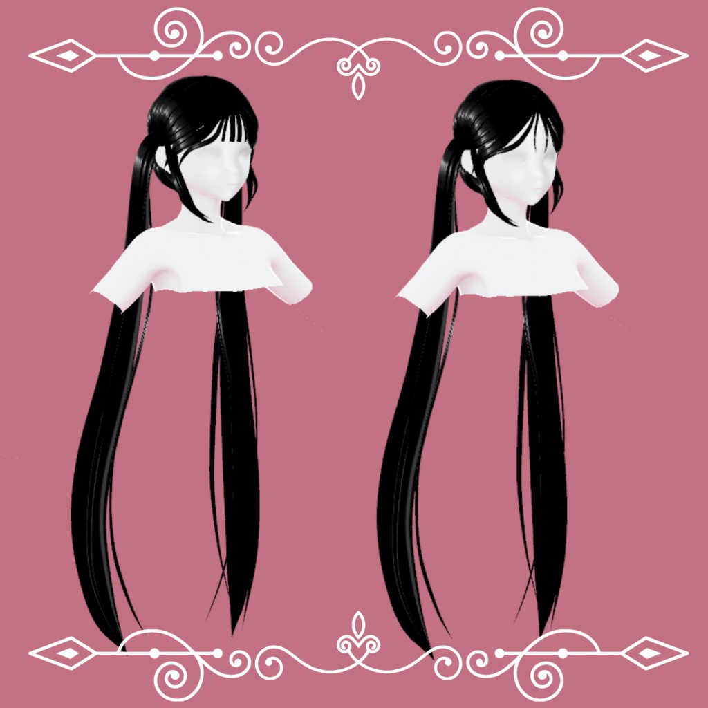【VRoid】Twintail Hair Bundle - seiyastudio - BOOTH