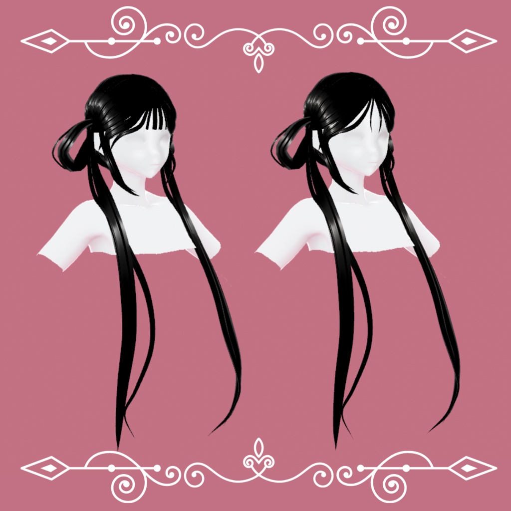 【VRoid】Twintail Hair Bundle - seiyastudio - BOOTH