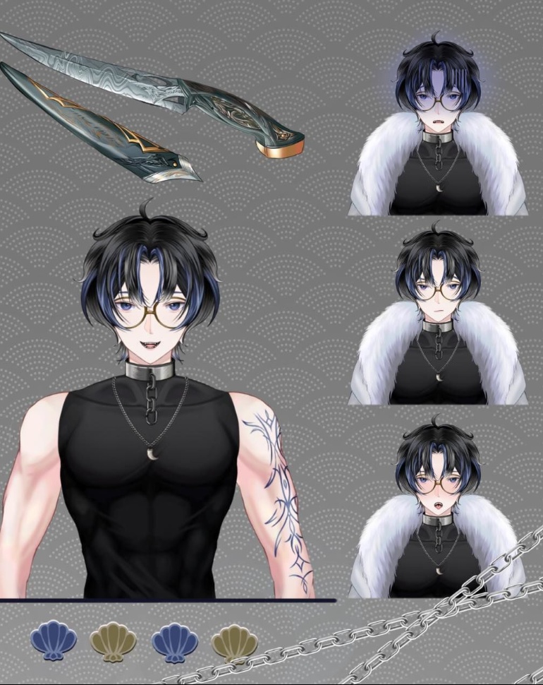 Rigged live2d Vtuber model for shark Vtuber bundle - The Fantasy Shop ...