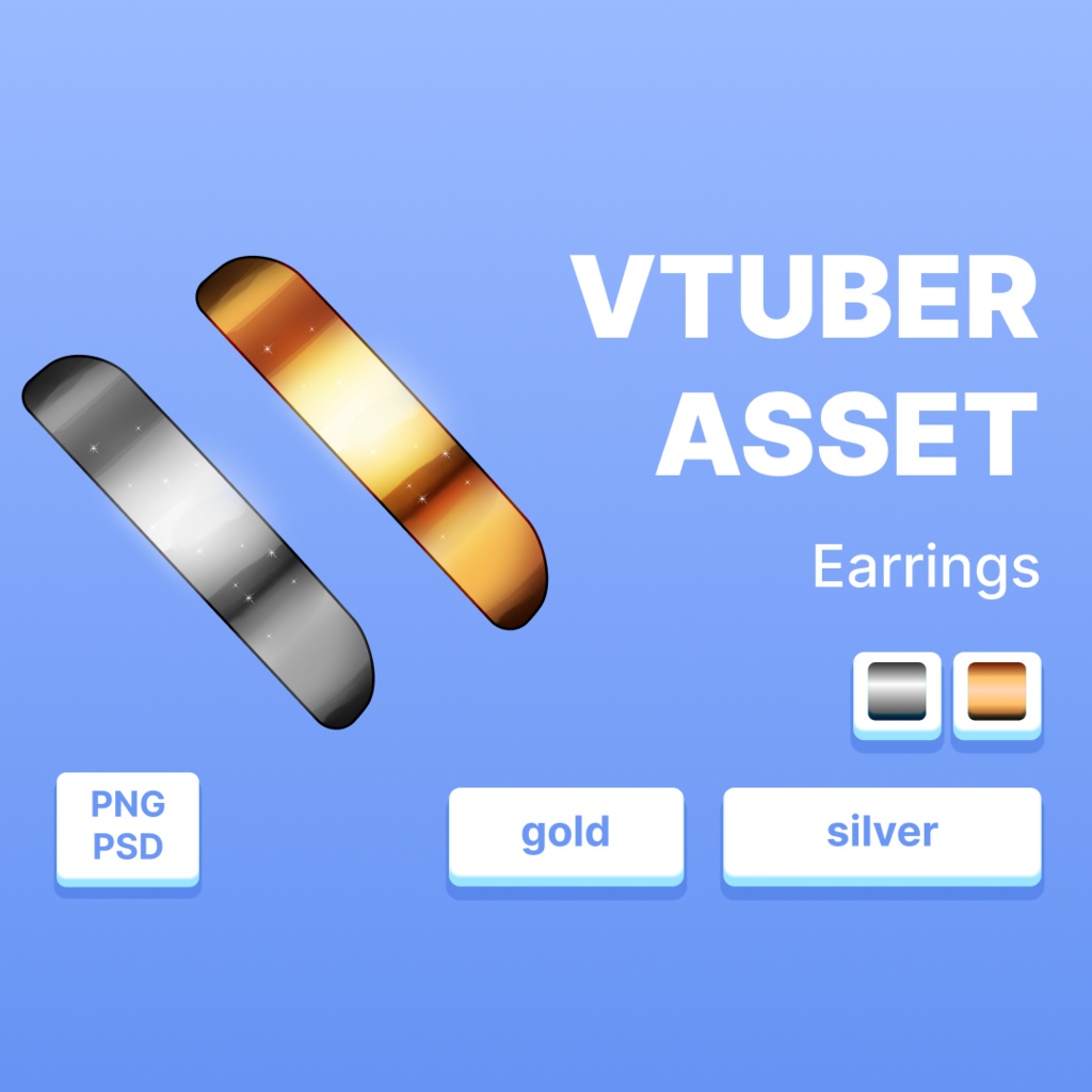 Earrings for Vtuber | Youtube| Twitch | Cute | Prop | Accessory | Pack ...