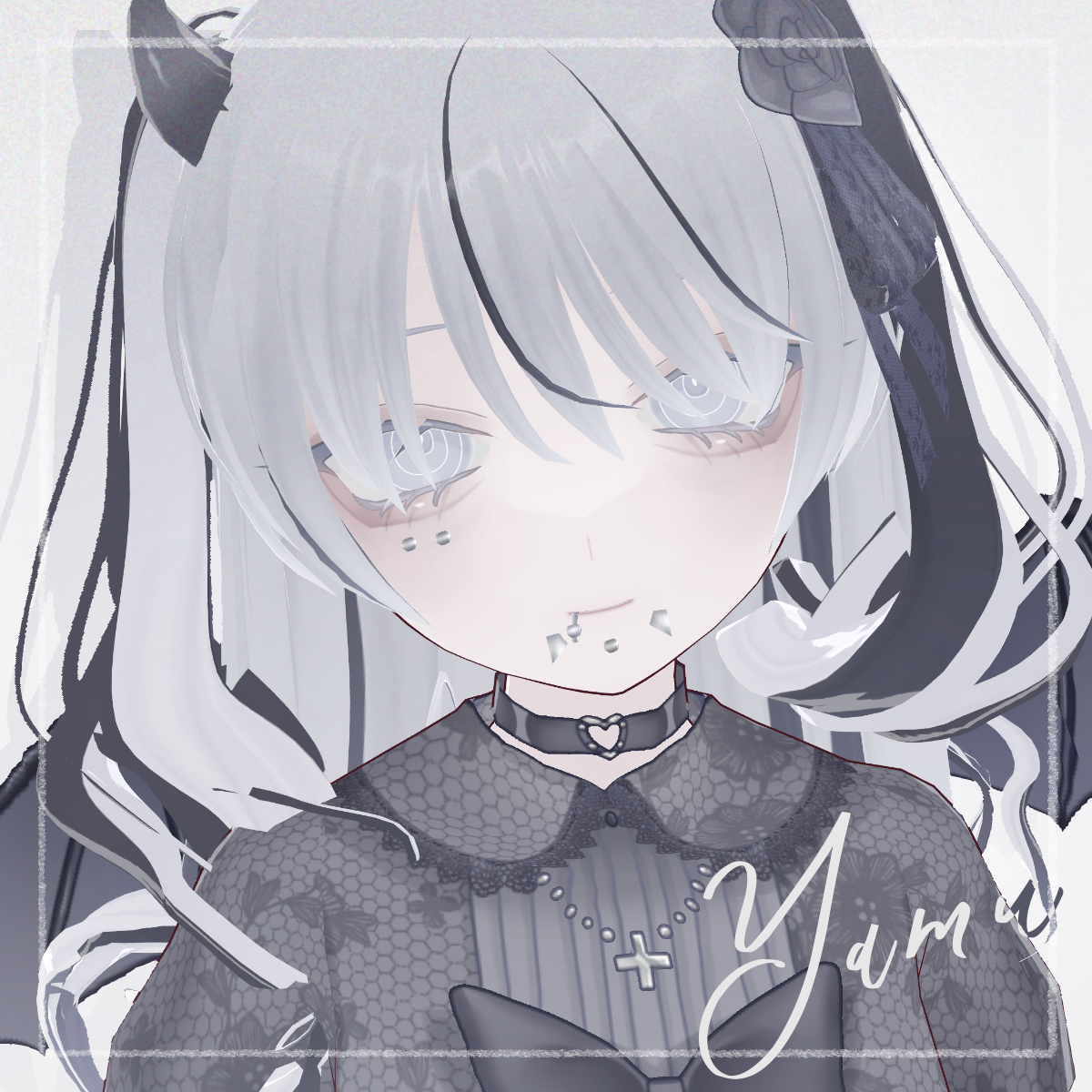 【オリジナル3Dモデル】闇夢 -YAMU- 黒髪 / 白髪【VRM / VRoidファイルあり cluster想定 NEOKET対応 VRoid正式版】 - あくむ病院 - BOOTH