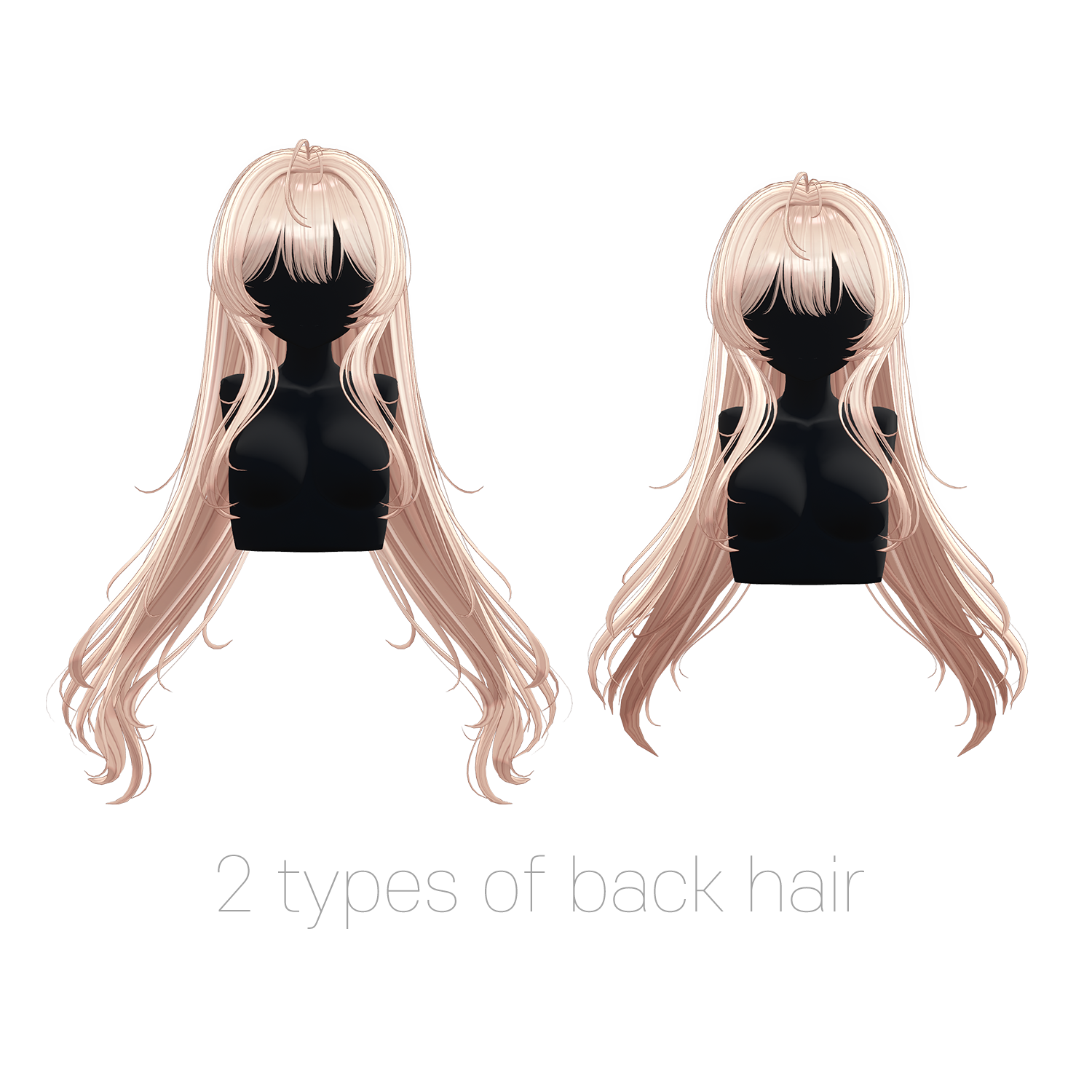 【VRChat 3D hair】 twin long hair - ROSI atelier - BOOTH