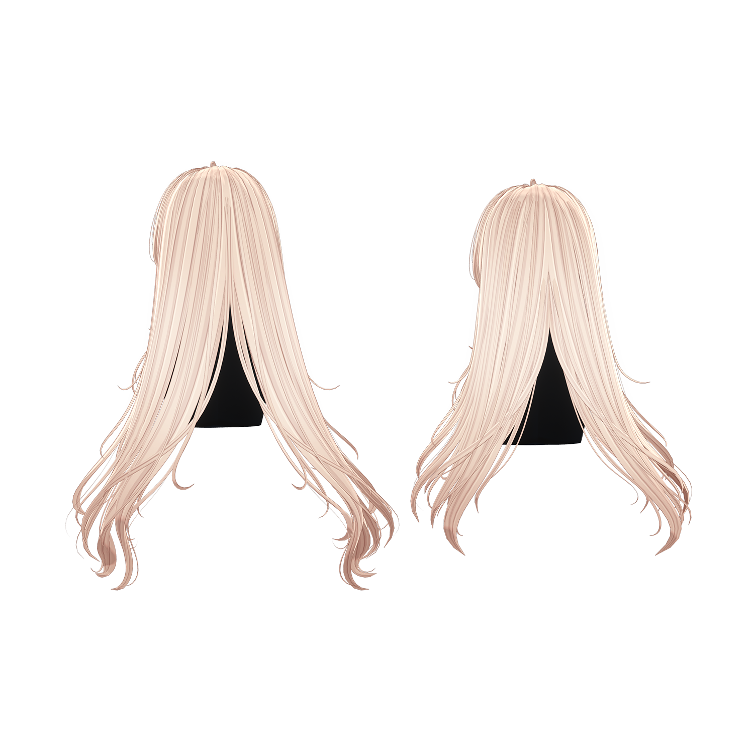 【VRChat 3D hair】 twin long hair - ROSI atelier - BOOTH