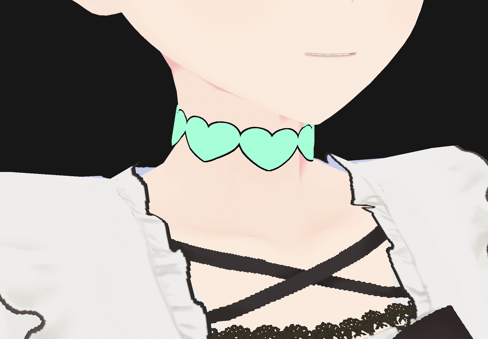 VRoid Collar | Choker | Necklace | "Hair Textures" | Various Colors ...