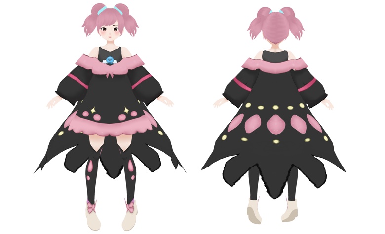 Pokemon Style Girl vroid model - Ducky's Designs - BOOTH