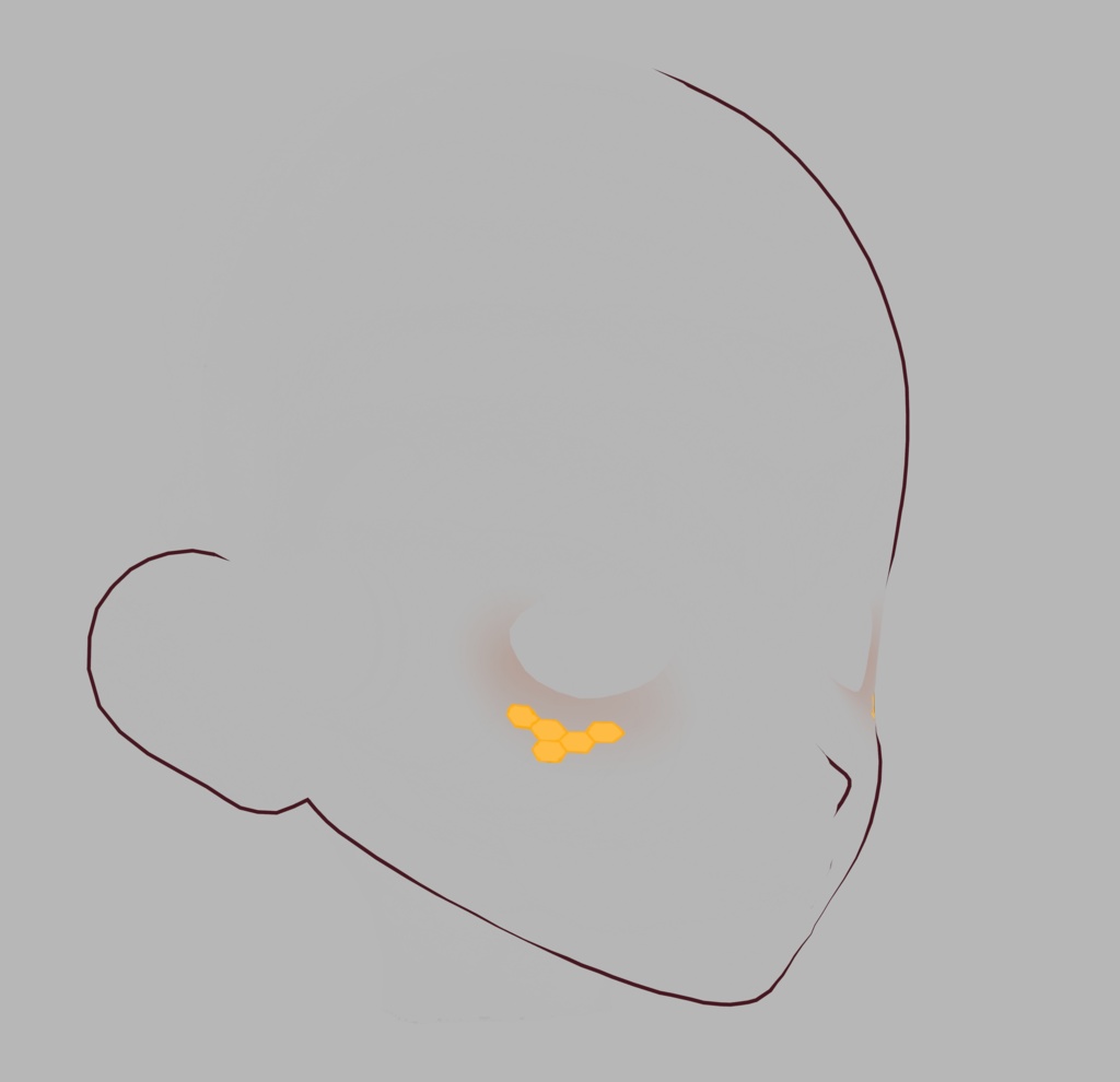 Honeycomb cheeks - Vroid preset - Ducky's Designs - BOOTH