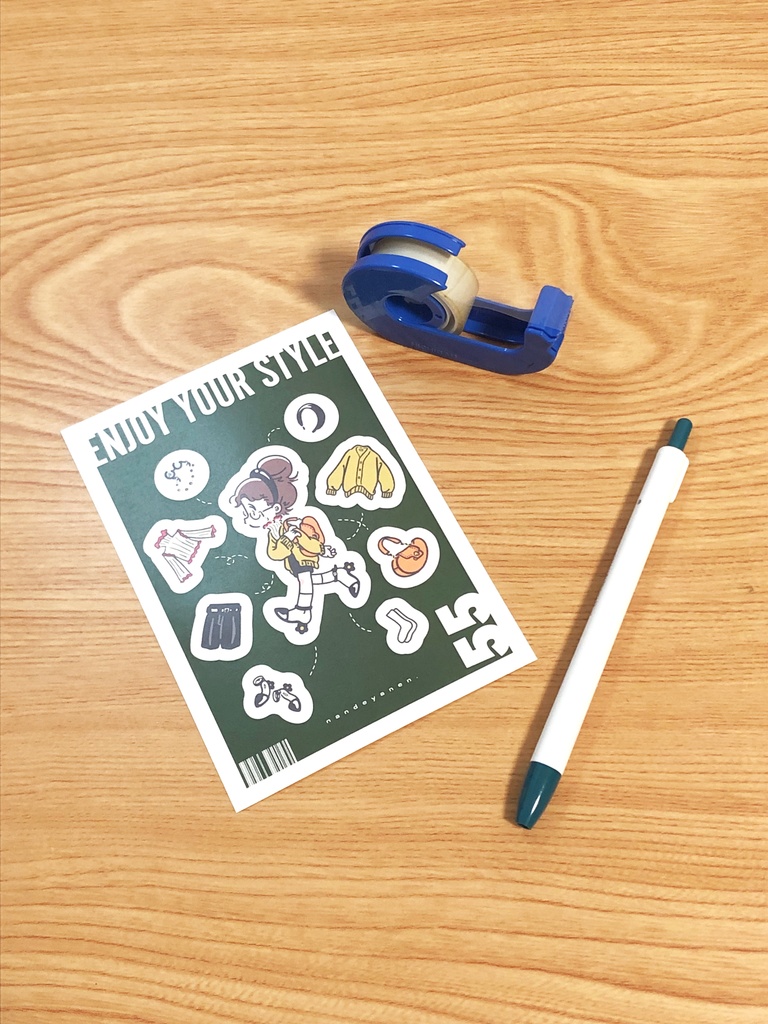 A6 おようふくシール - かばよし - BOOTH