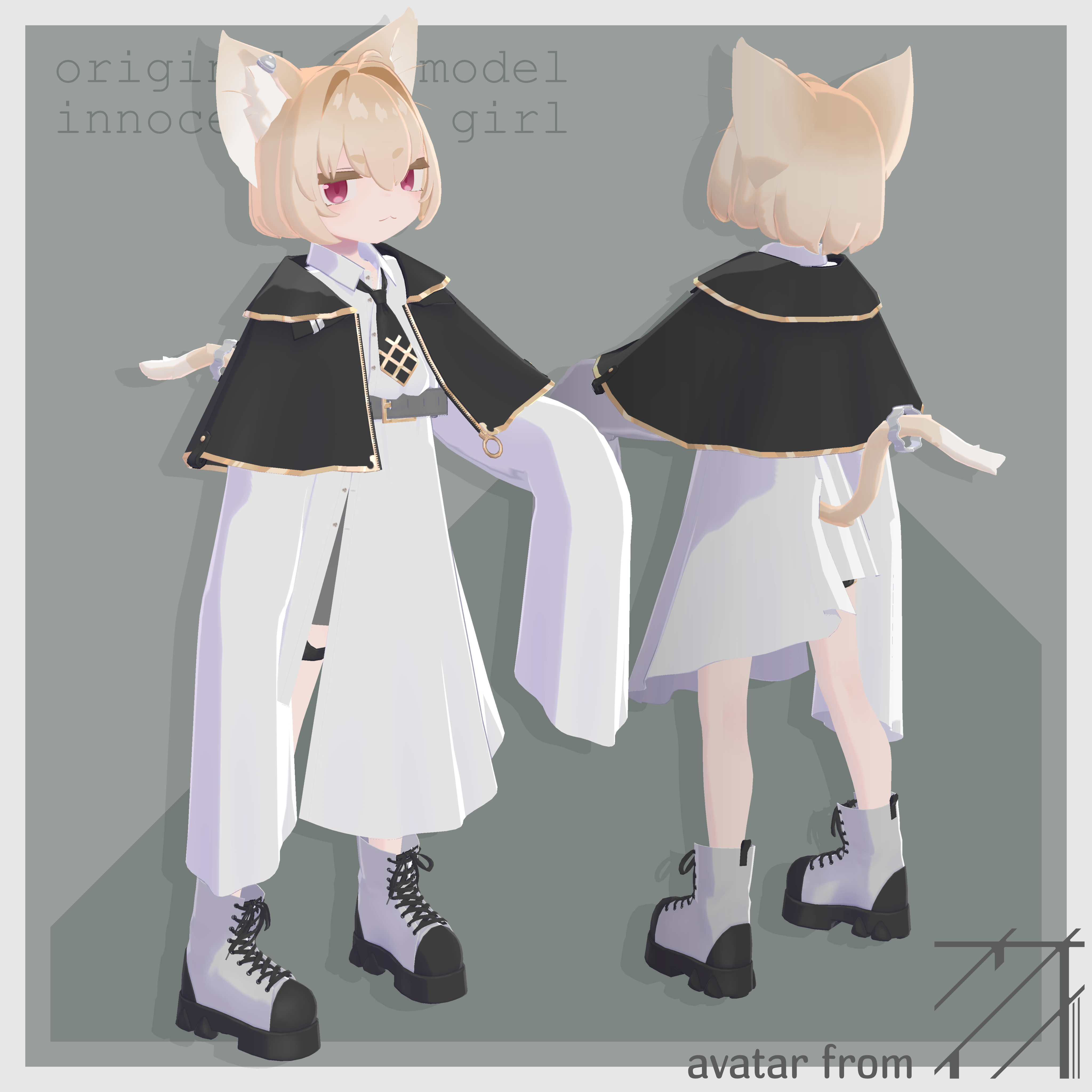 【オリジナル3Dモデル】ルニアン -Runyan- 【VRChat】 - aonoid - BOOTH