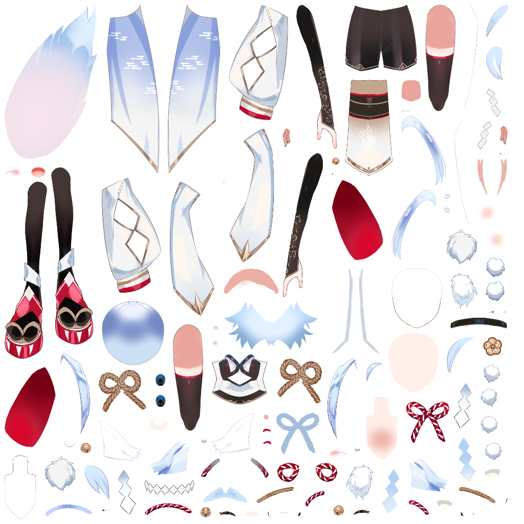 Live2D用パーツ分け済みPSD - わせみせ - BOOTH