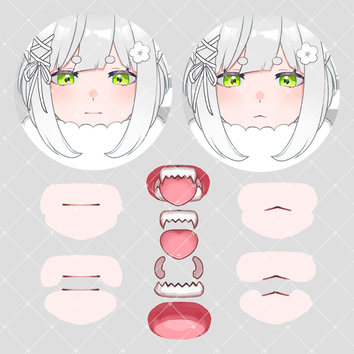 白リスちゃん【Live2D練習用パーツ分けPSD】 - わせみせ - BOOTH