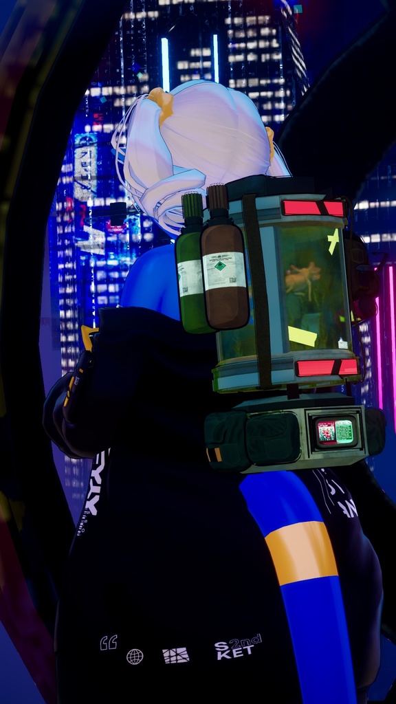 Axolotl Aquarium BackPack [ACCESSORY] - Pouchy's FishTank - BOOTH