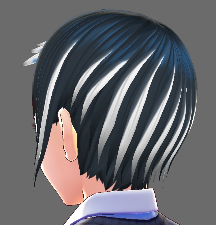 [VROID] Gradient blue hair preset with bone - reconunit56 - BOOTH