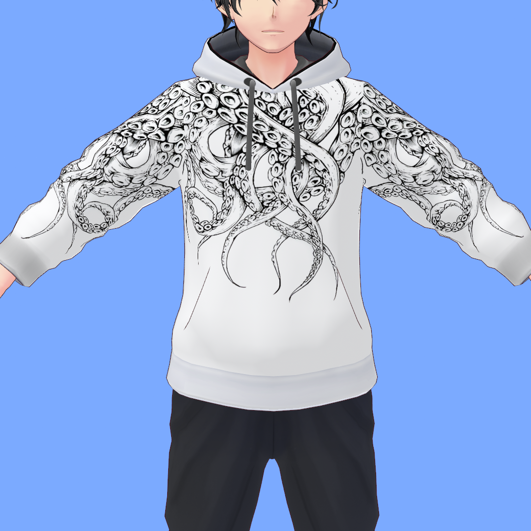 Free 【VRoid】Octopus Hoodie Design - DonScuff - BOOTH