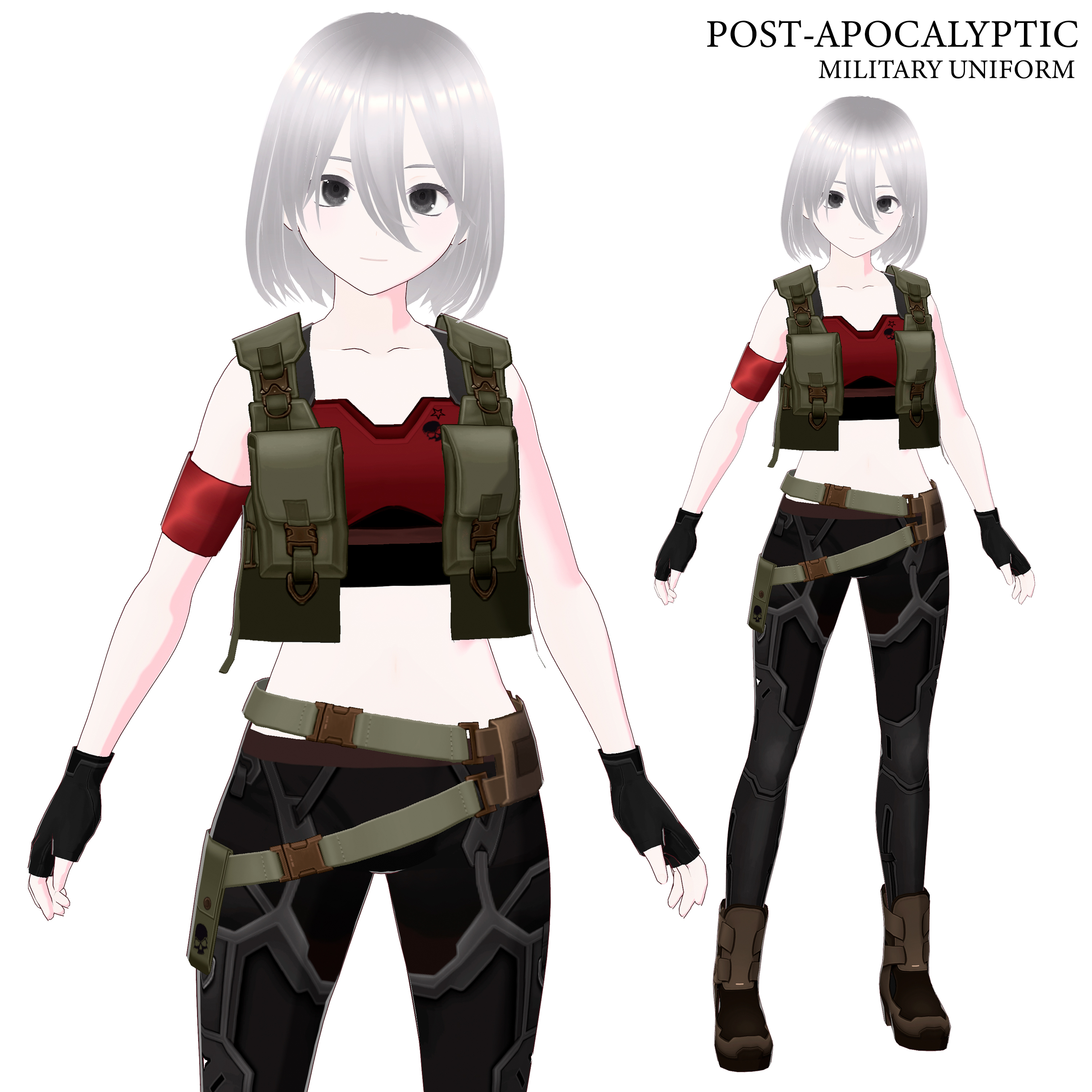 【VRoid衣装】軍服 post-apocalyptic military uniform - dese - BOOTH