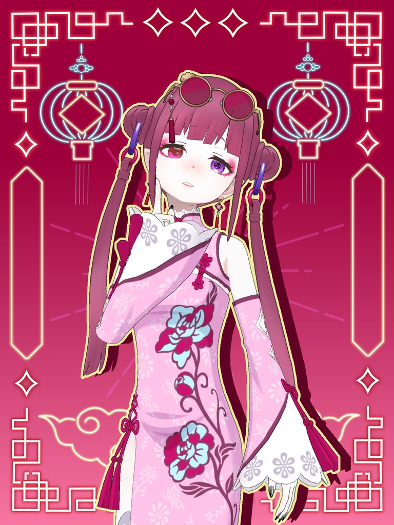 ネオンチャイナ Vtuber素材 - kuzukai-noa - BOOTH