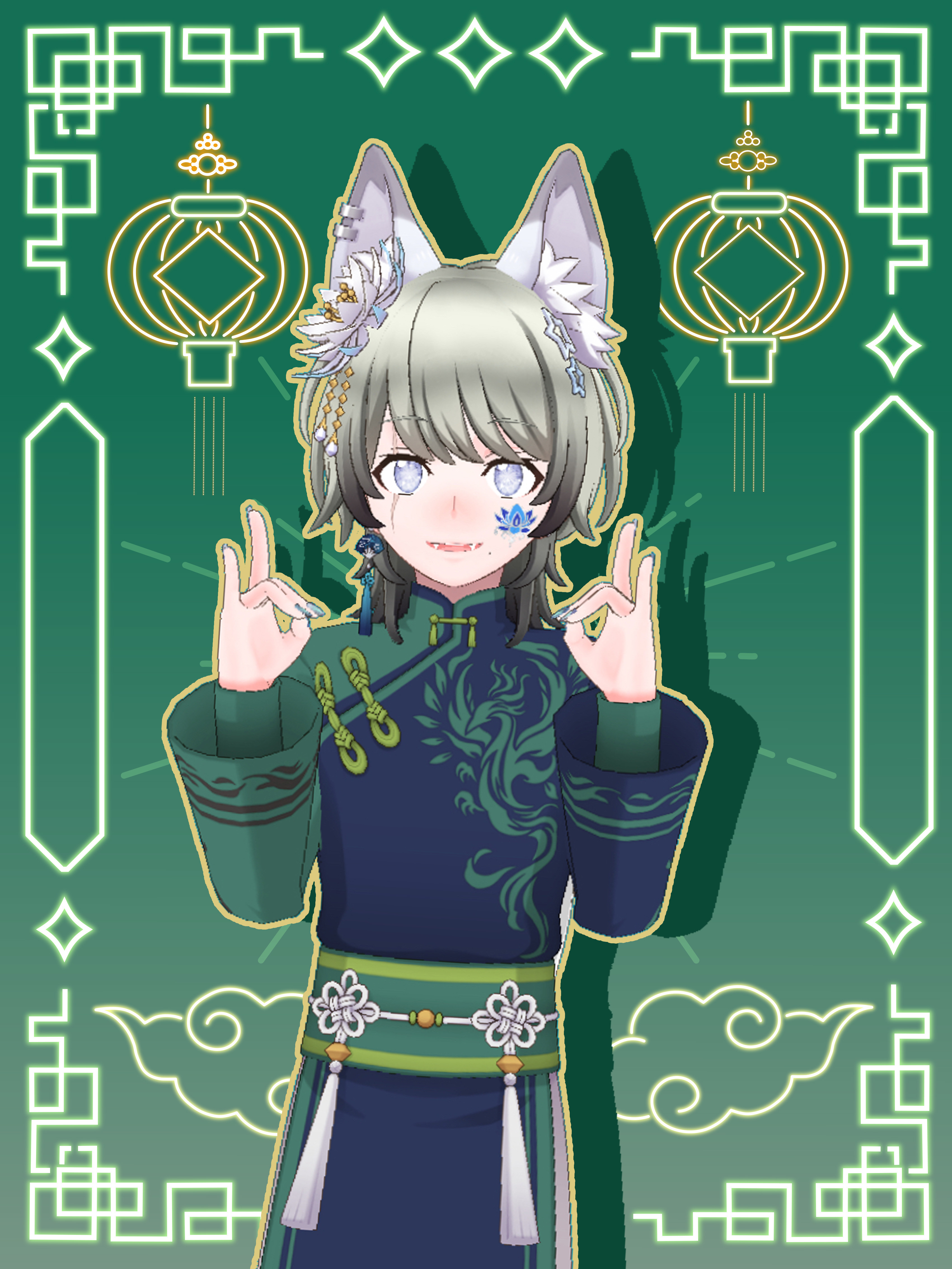 ネオンチャイナ Vtuber素材 - kuzukai-noa - BOOTH