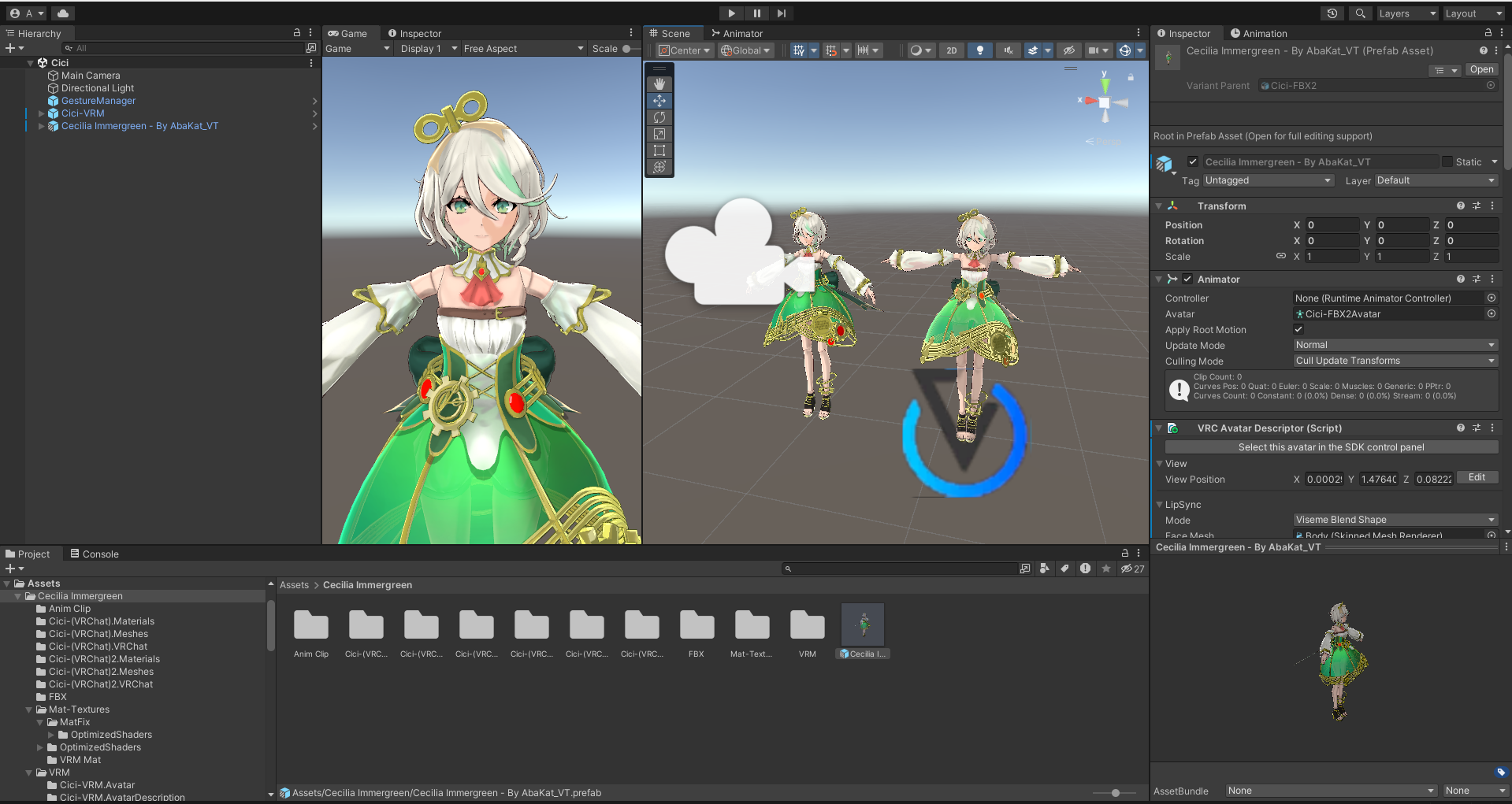Cecilia Immergreen (Hololive EN) / Fan-Made 3D VRChat Avatar with 52 ...