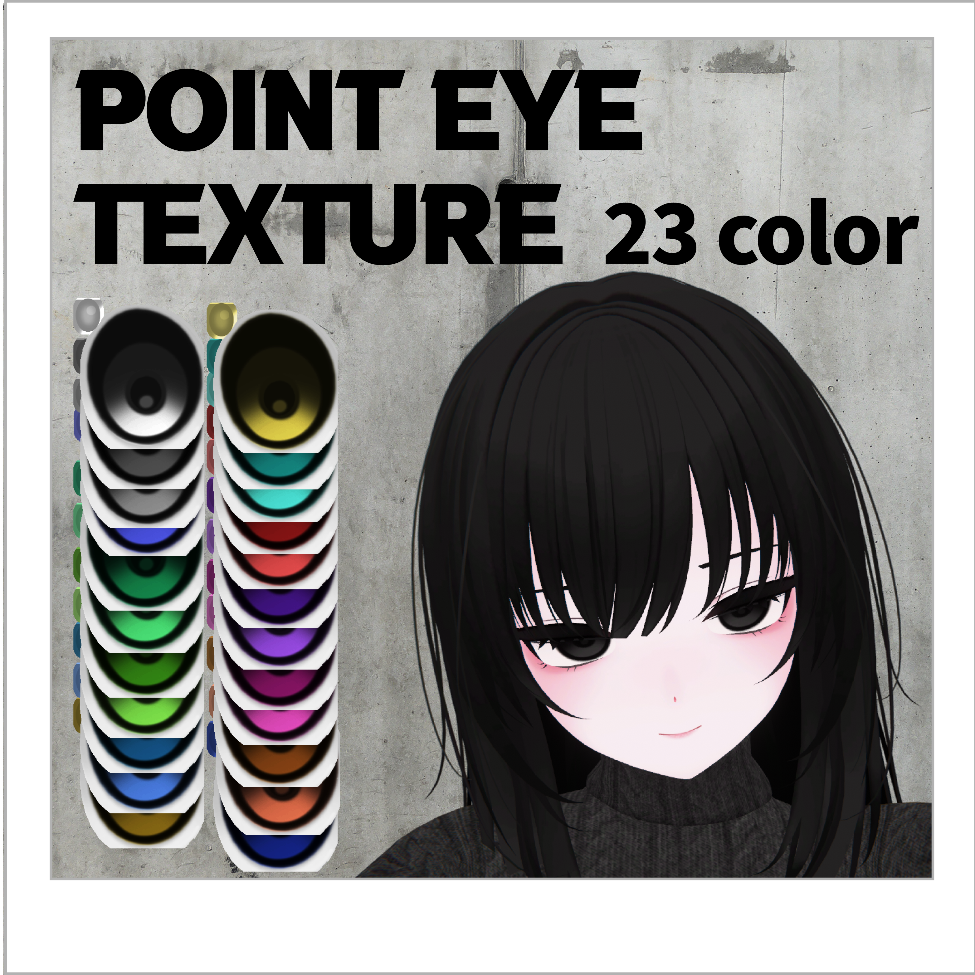 50% SALE【凪-NAGI-】Black Make up Color pack with [ 23 Color ] Eye Texture ...