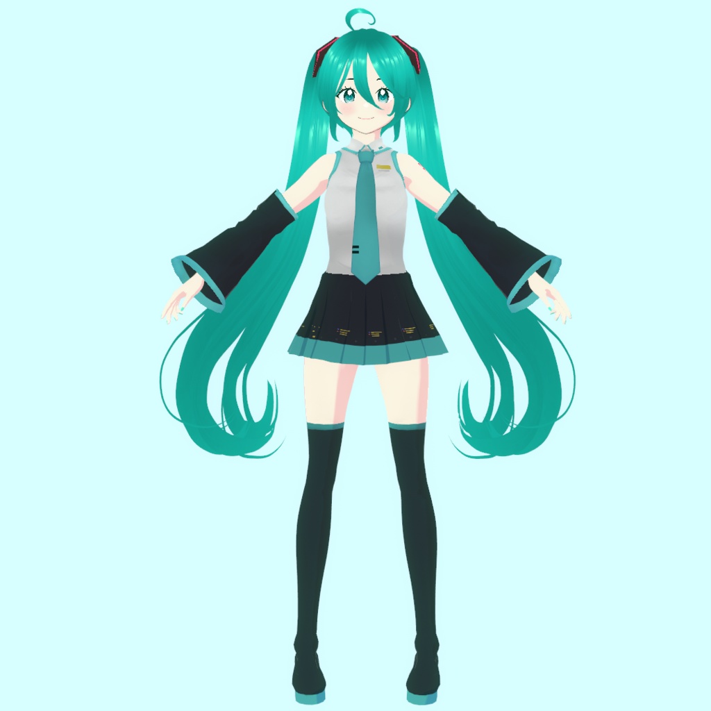Hatsune Miku Vroid Model - msfallaway shop - BOOTH