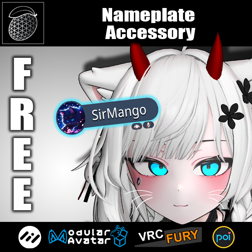 [Free] Nameplate Accessory - Mango Meshworks - BOOTH