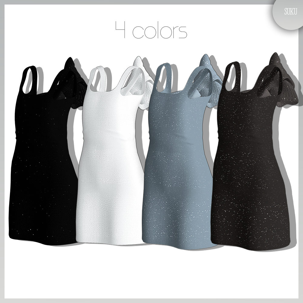 【☁2アバター対応】Sparkly Dress【VRChat】 - -SUKU- - BOOTH