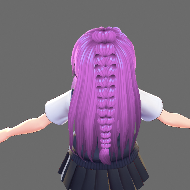 Back Braid Vroid Hair - Paodecheese - BOOTH