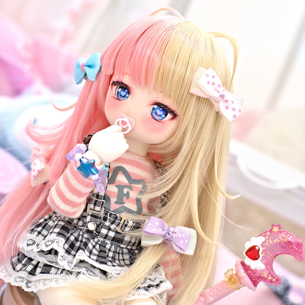 【展示】[derteufel666]imomodoll 1 6 Dia B Cream Skin カスタムヘッド＋おしゃぶり＋デカールアイ2