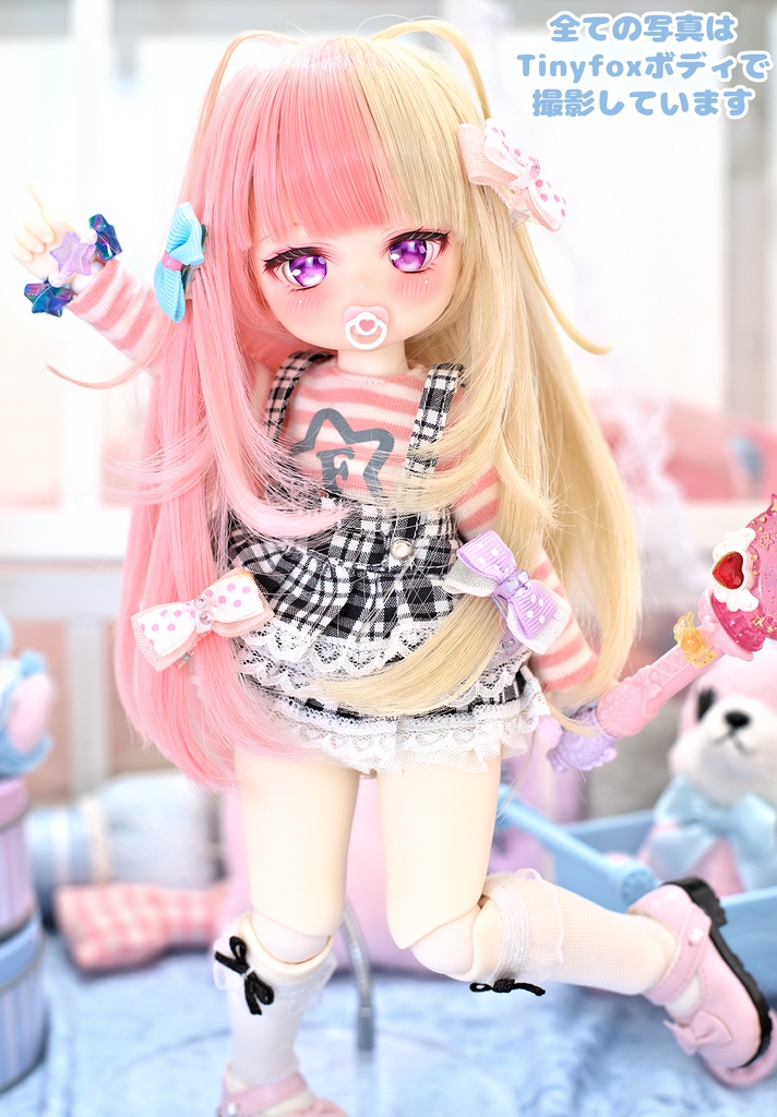 【展示】[derteufel666]imomodoll 1 6 Dia B Cream Skin カスタムヘッド＋おしゃぶり＋デカールアイ2