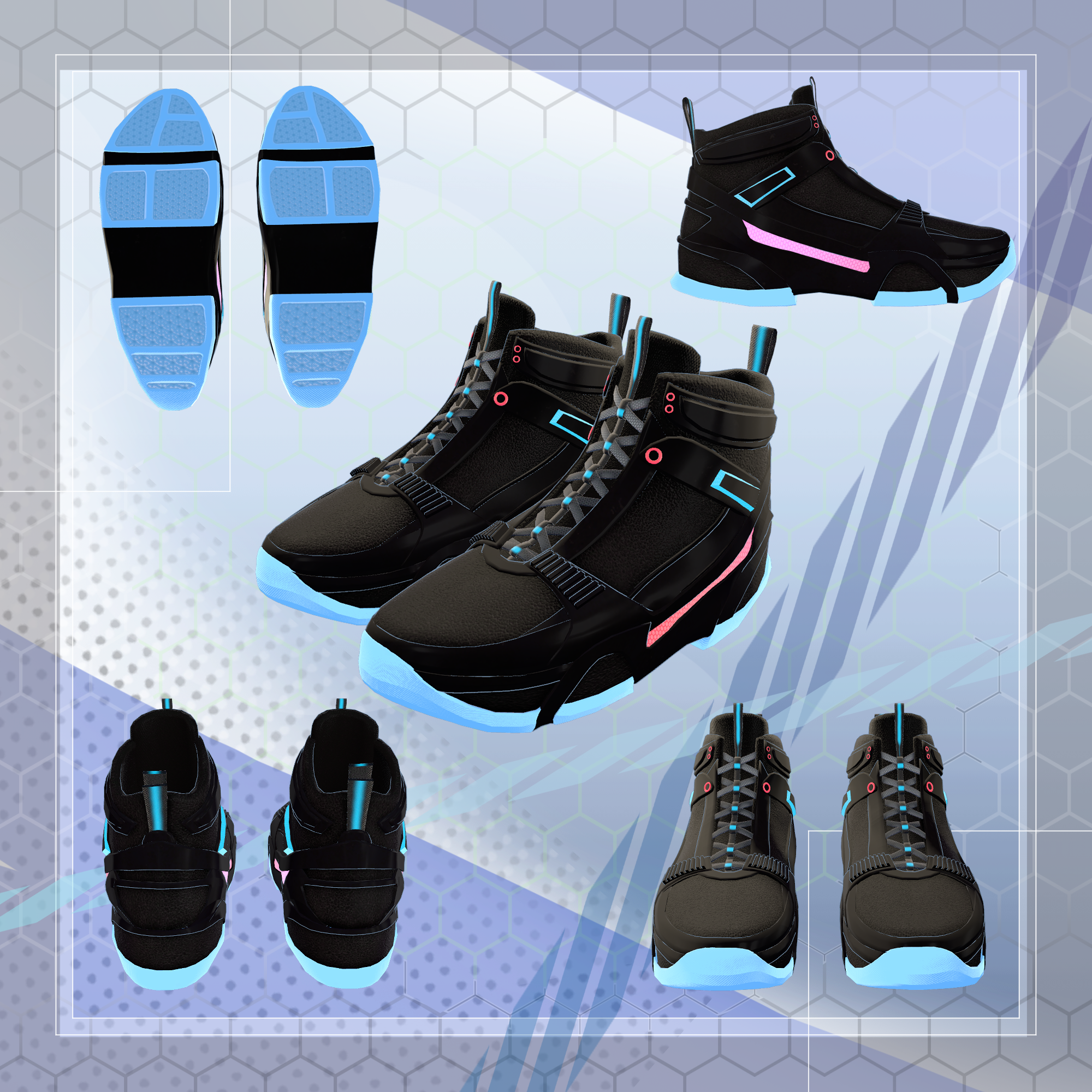 【VRChat想定】NEON STRIDE SHOES - PlusAlphα - BOOTH
