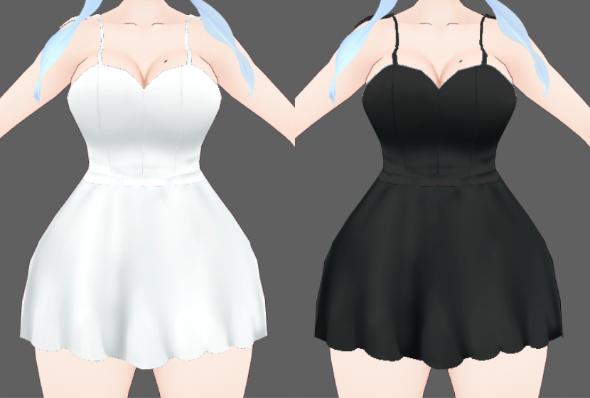 (Free) Vroid Angel Wing Dress Texture - chaoticblossoms - BOOTH