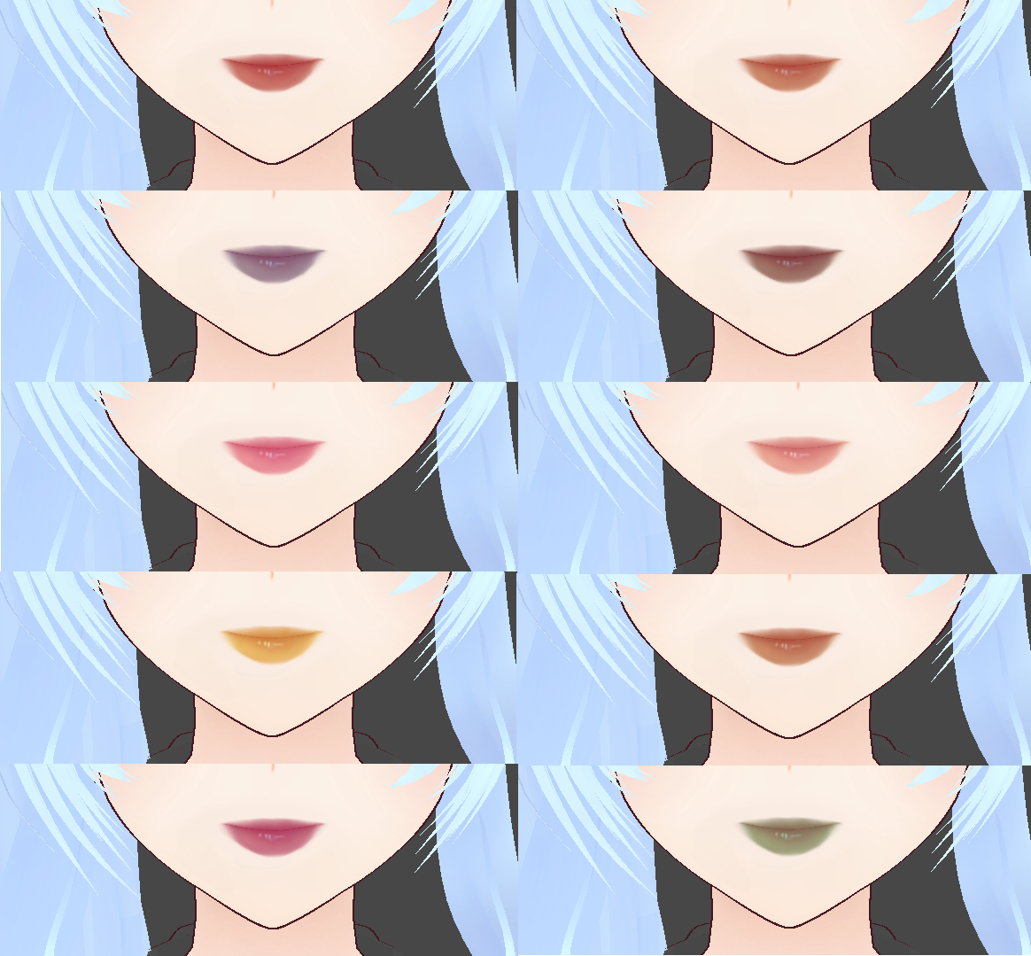 [FREE] VRoid Lip Texture | [無料】VRoid リップテクスチャー - chaoticblossoms - BOOTH
