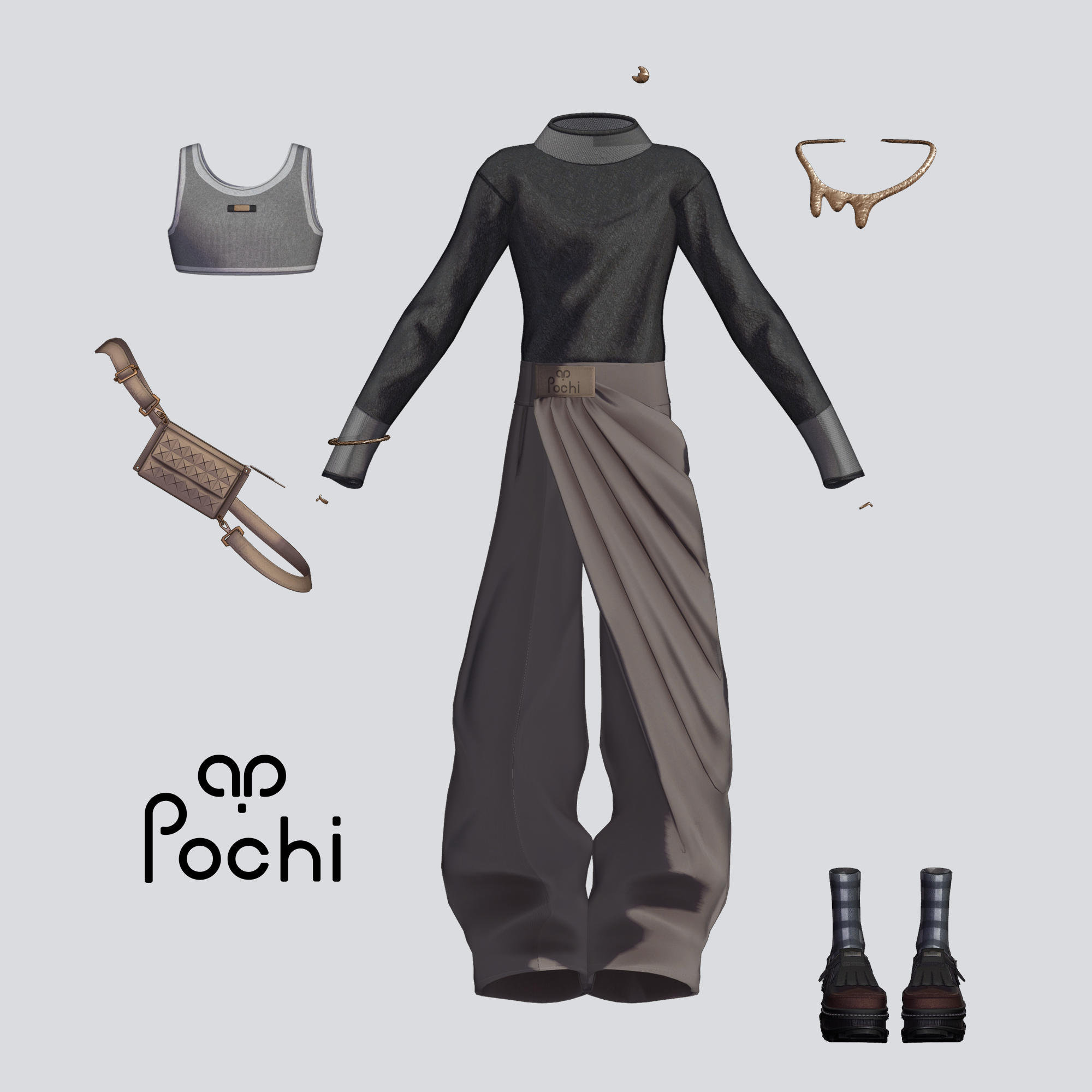 【16アバター対応】Chocolate Croissant Buggy - ショコラクロワッサンバギー - Pochi by KT - BOOTH