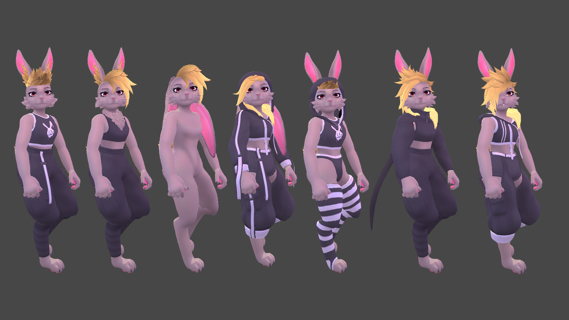 The Bnuuy [Cinners] furry bunny rabbit avatar for vrchat - cinners - BOOTH