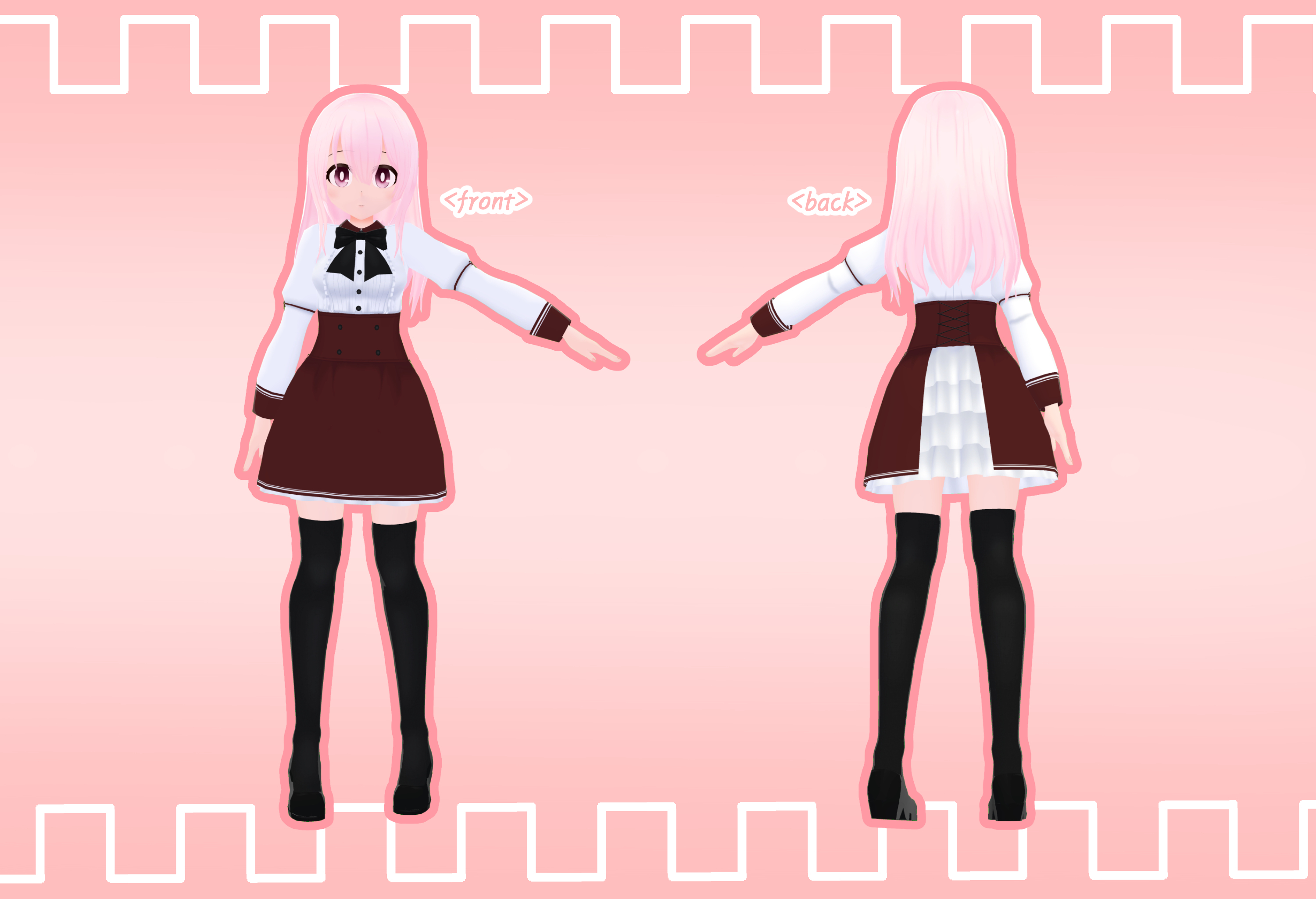 VRchatオリジナル3Dモデル"ミナ" - morpice - BOOTH