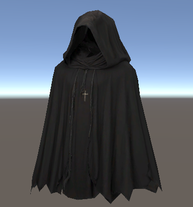 【VRChat想定3Dアクセサリー】Silent Executioner Cape｜血塗られた処刑人の黒フードマント（lilToon対応 ...
