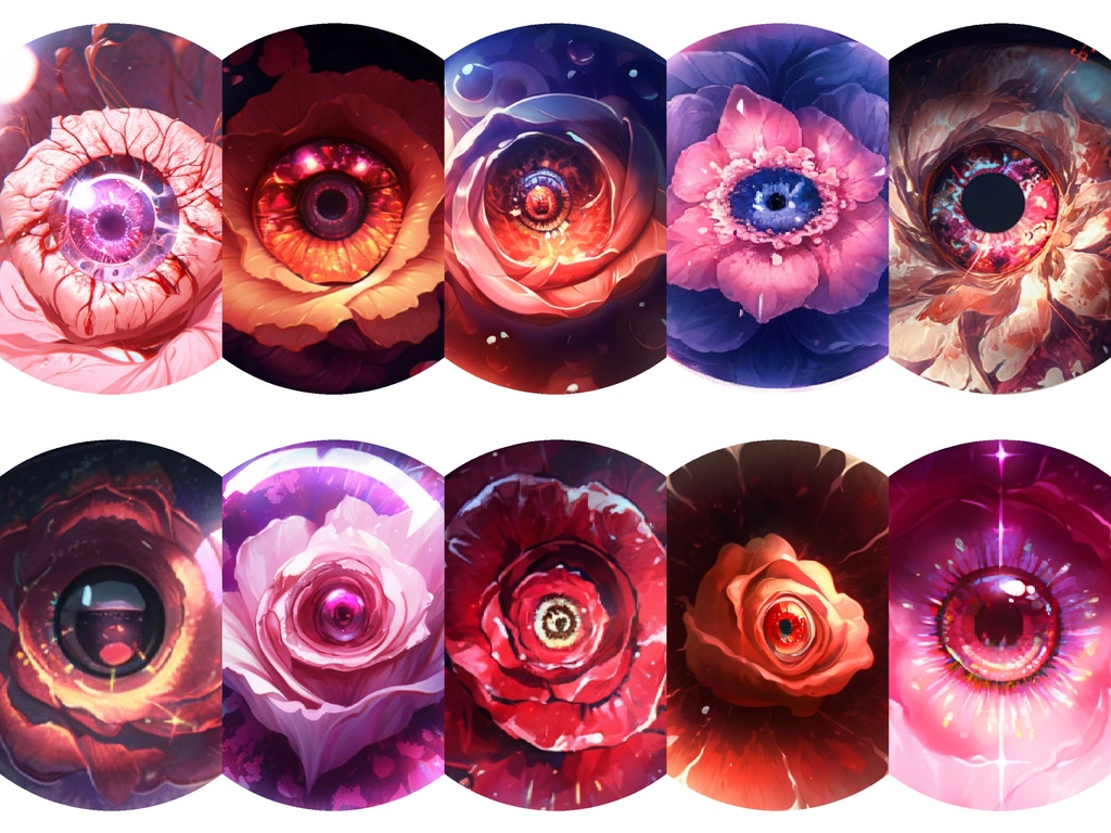 Free 60 Rose Eye Pack - textureforge - BOOTH