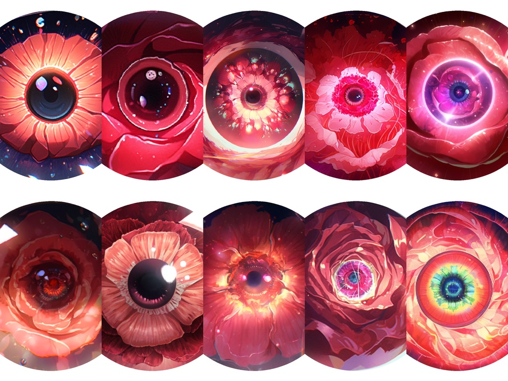 Free 60 Rose Eye Pack - textureforge - BOOTH